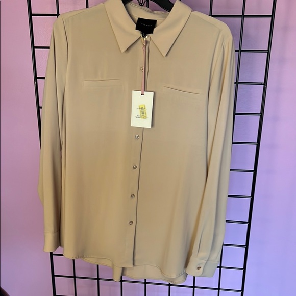 Alex Marie | Tops | Elegant Beige Alex Marie Shirt | Poshmark